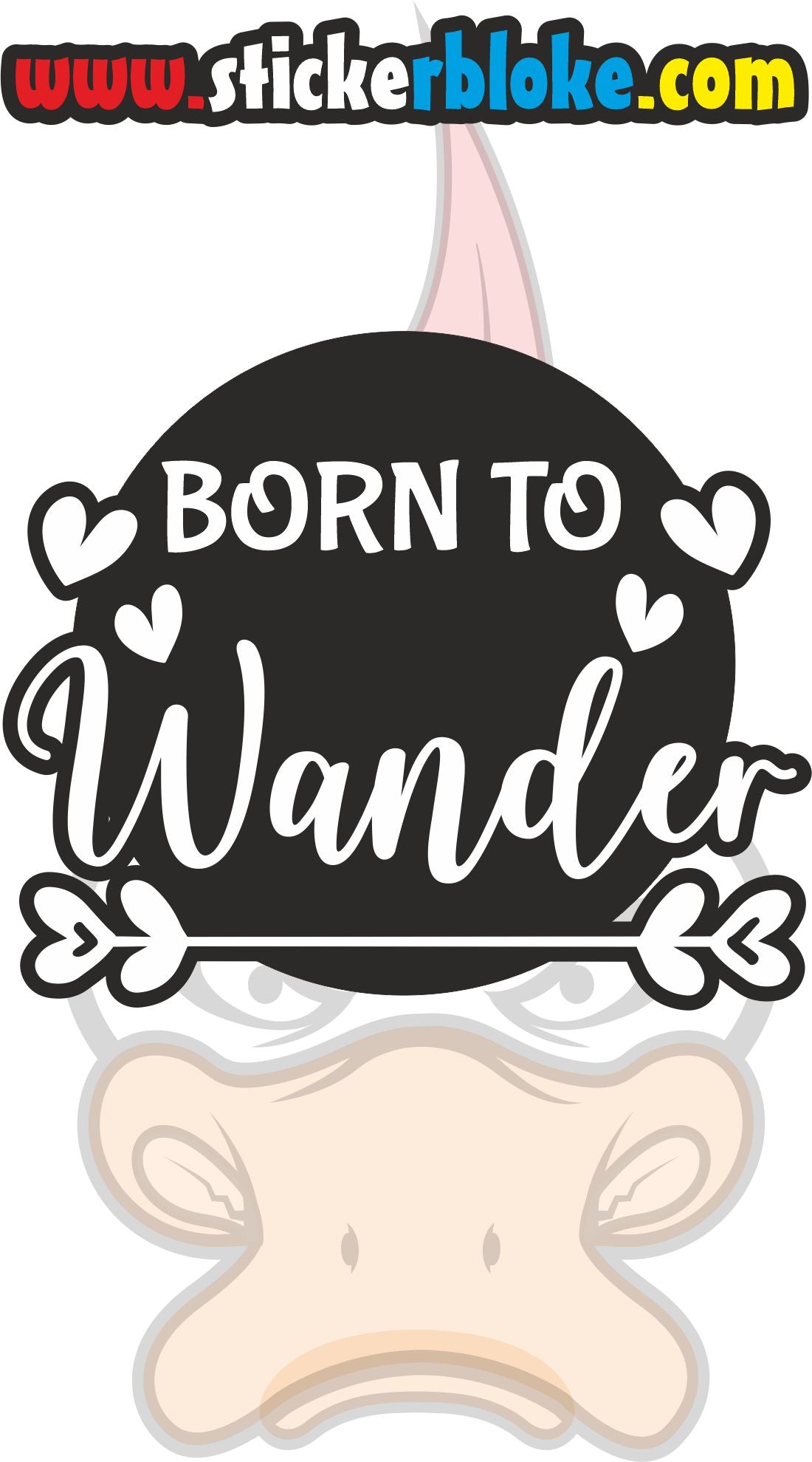 BORN TO WANDER – STICKERBLOKE