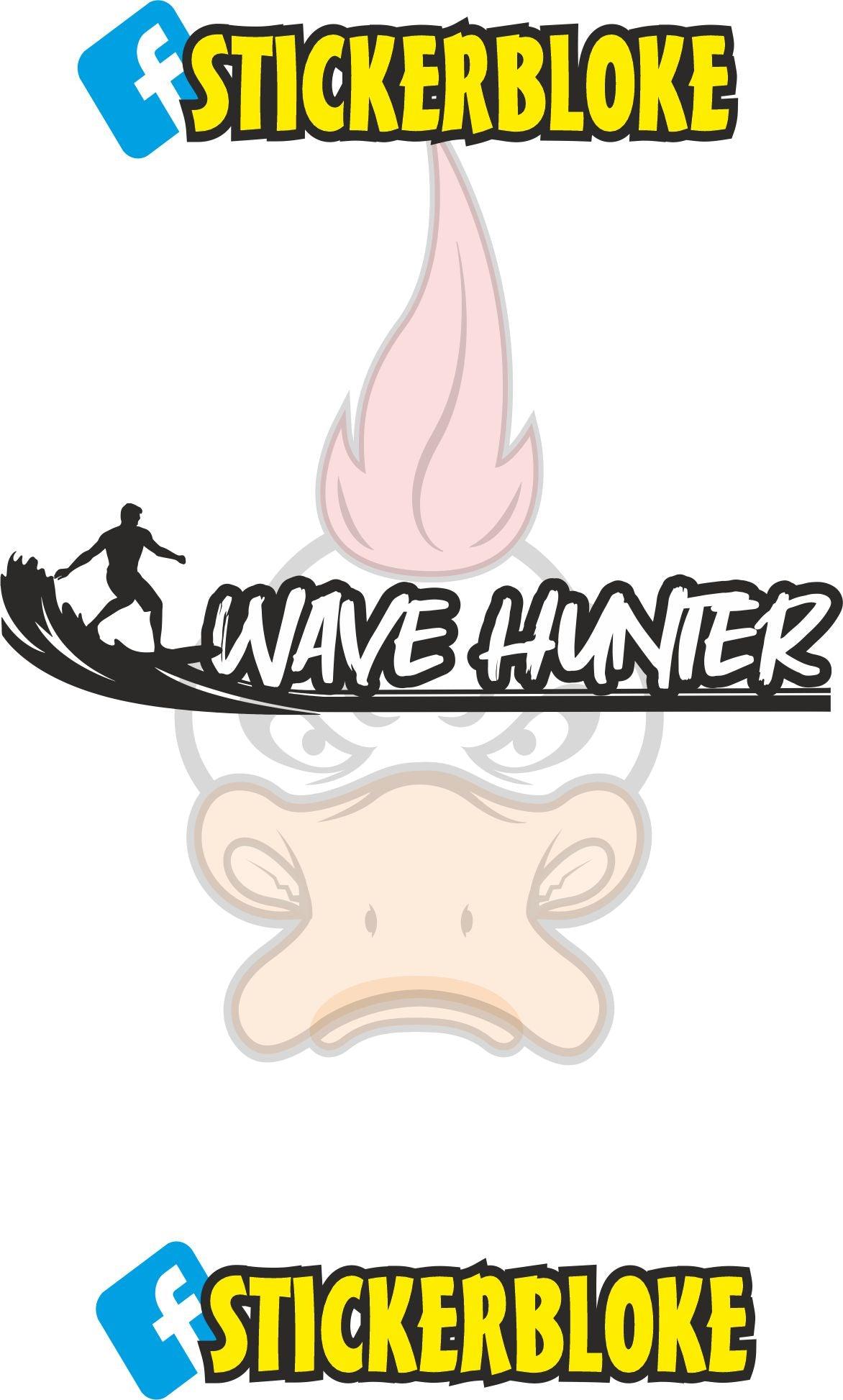 WAVE HUNTER STICKER – STICKERBLOKE