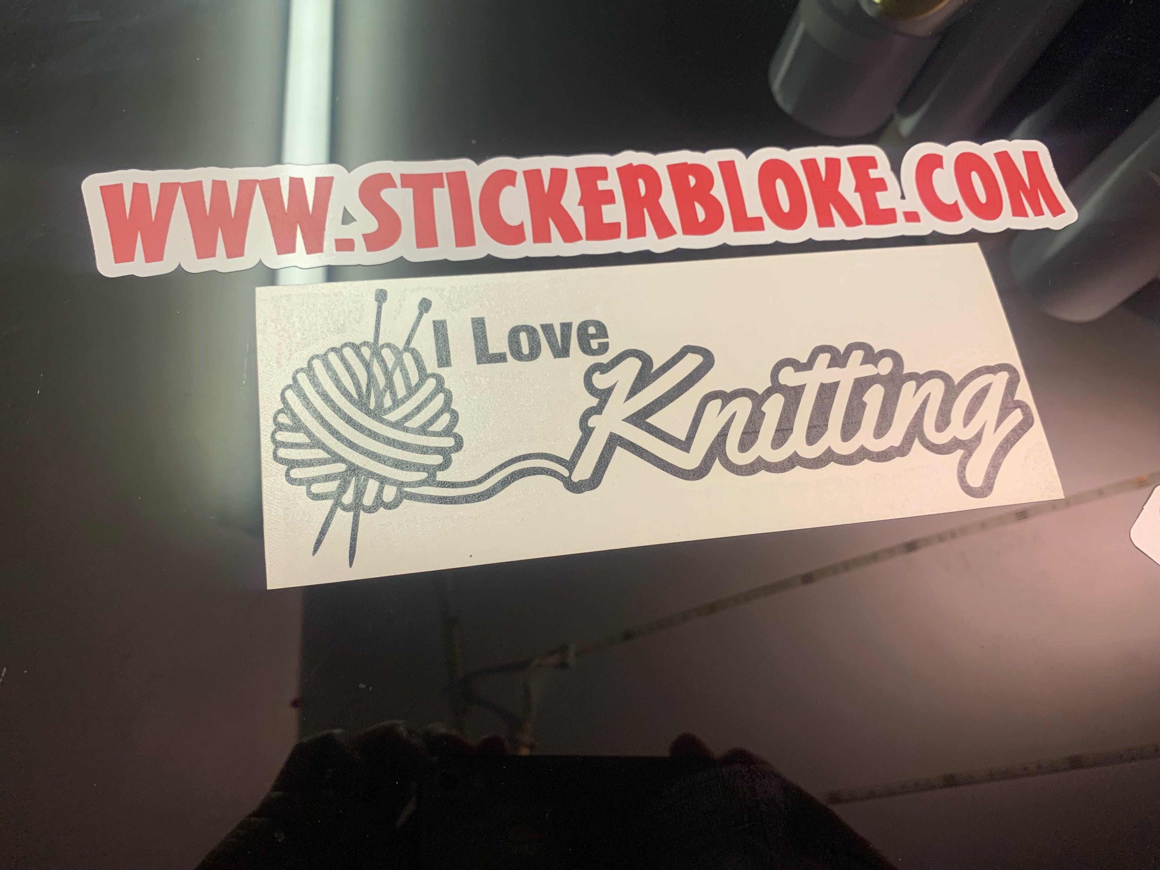 I LOVE KNITTING STICKER – STICKERBLOKE