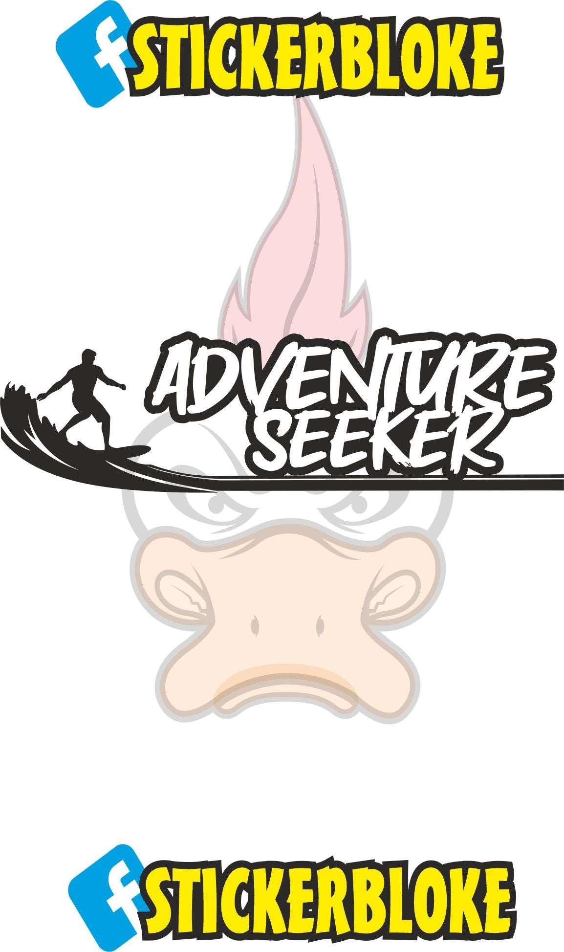 ADVENTURE SEEKER STICKER – STICKERBLOKE