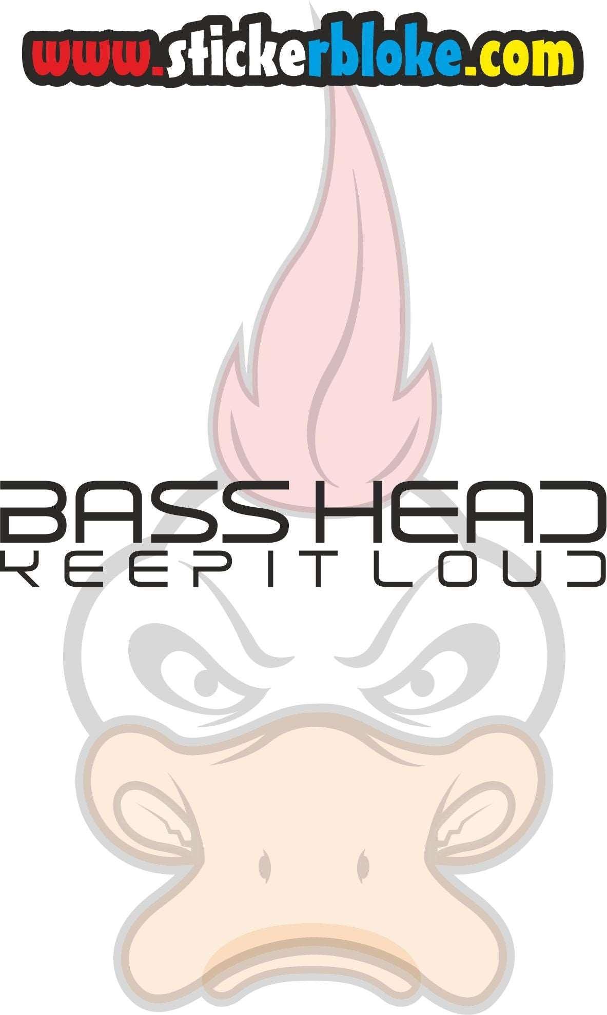 BASS HEAD KEEP IT LOUD STICKER – STICKERBLOKE