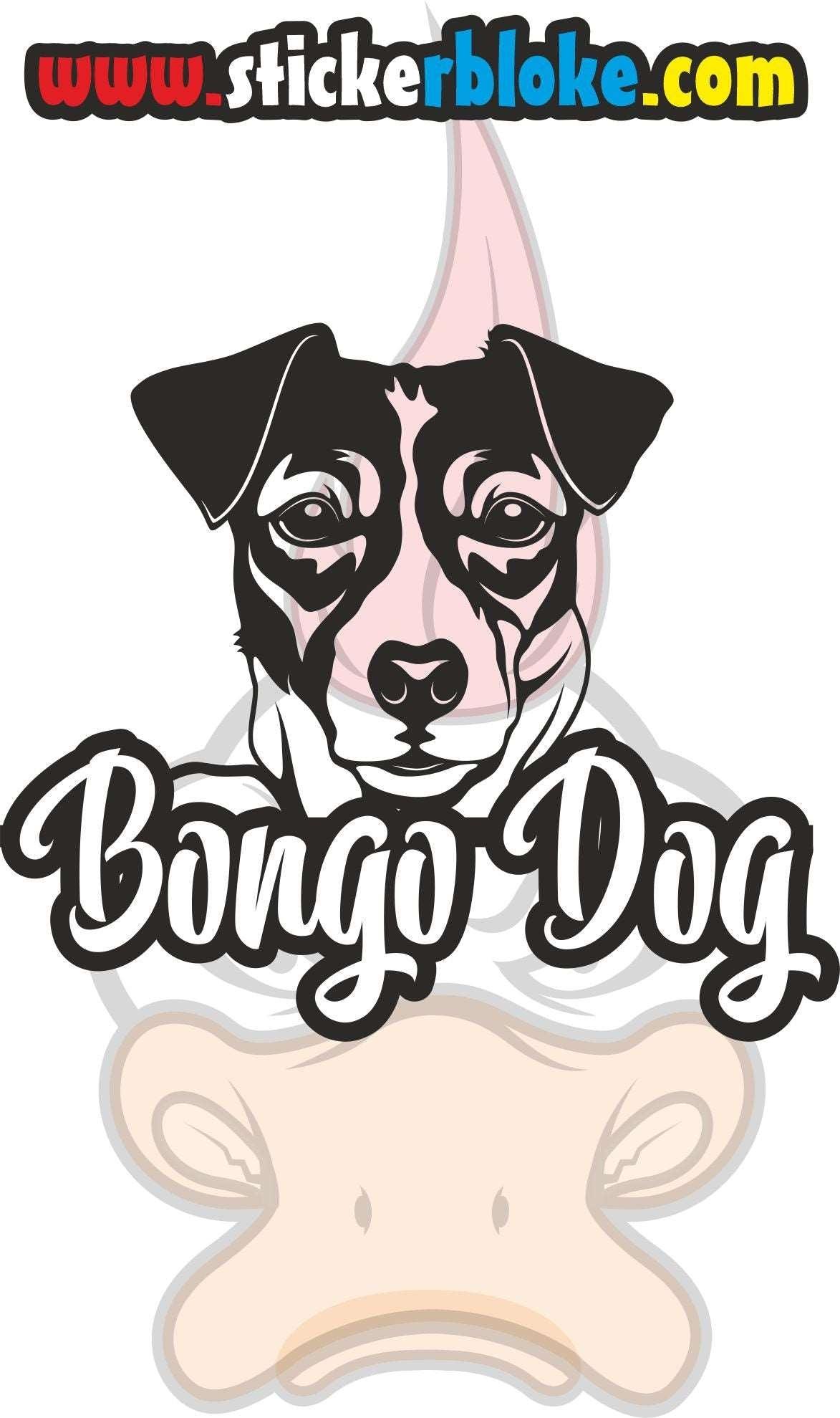 BONGO DOG JACK RUSSELL STICKER – STICKERBLOKE