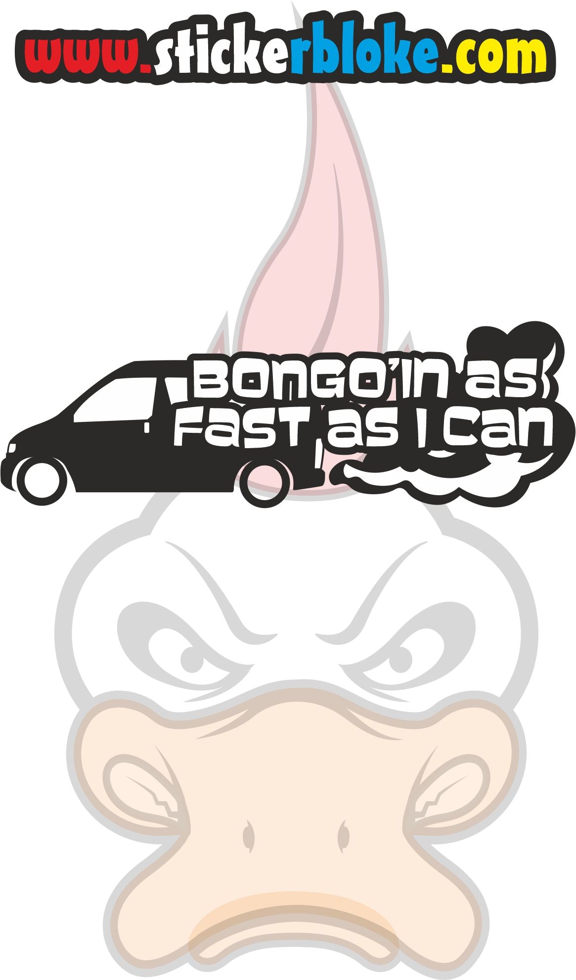 BONGO'IN AS FAST AS I CAN – STICKERBLOKE