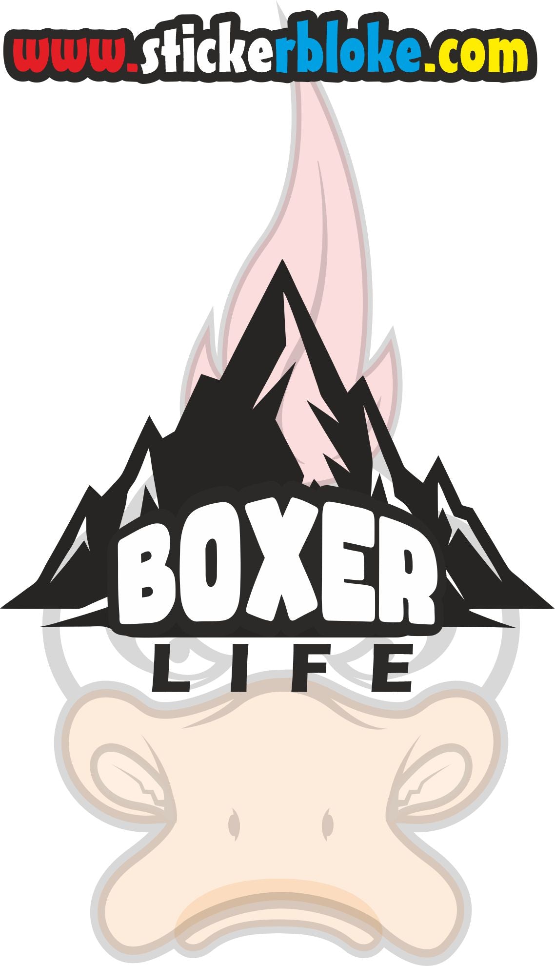 BOXER LIFE STICKER – STICKERBLOKE