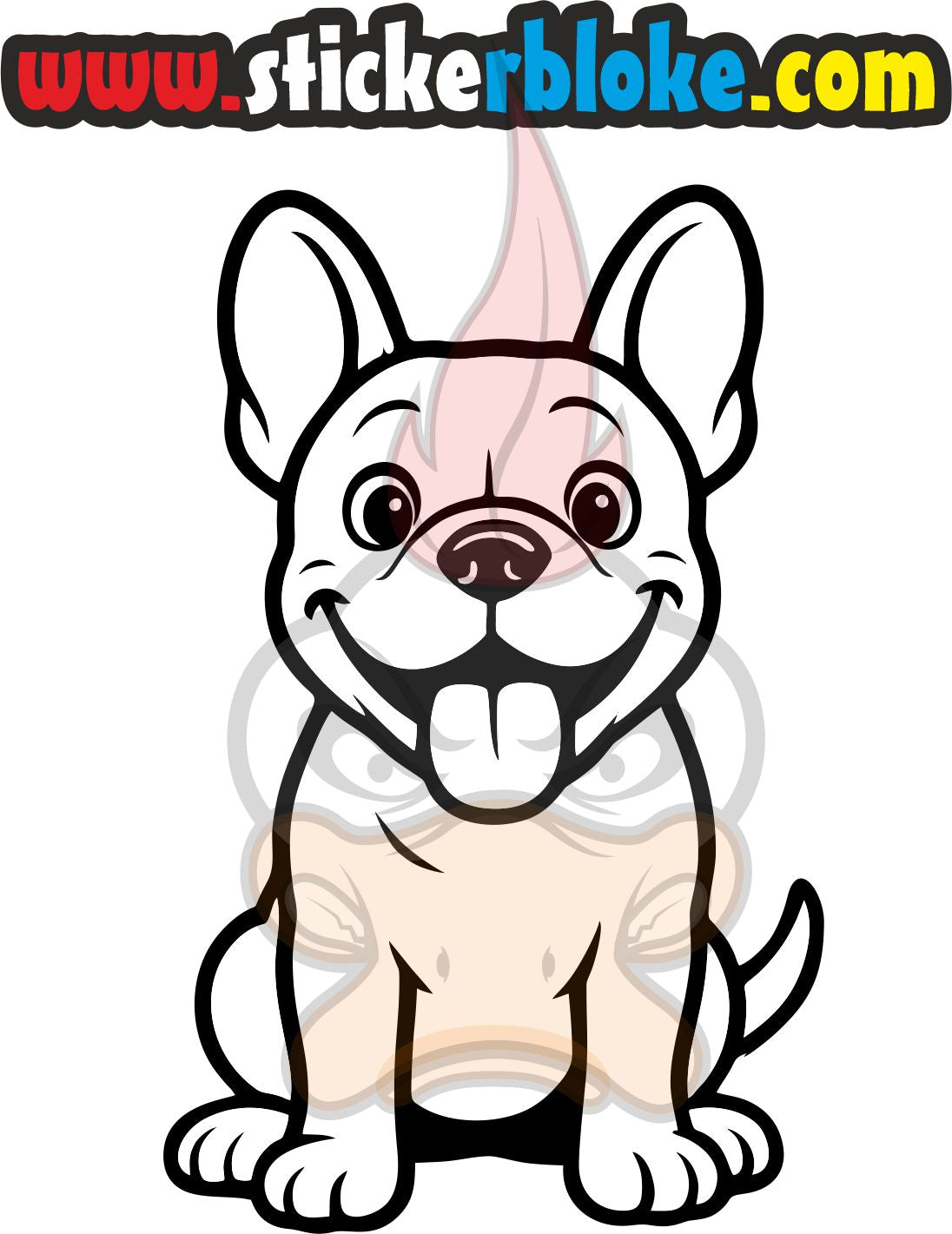 FRENCH BULLDOG CARTOON DOG STICKER – STICKERBLOKE