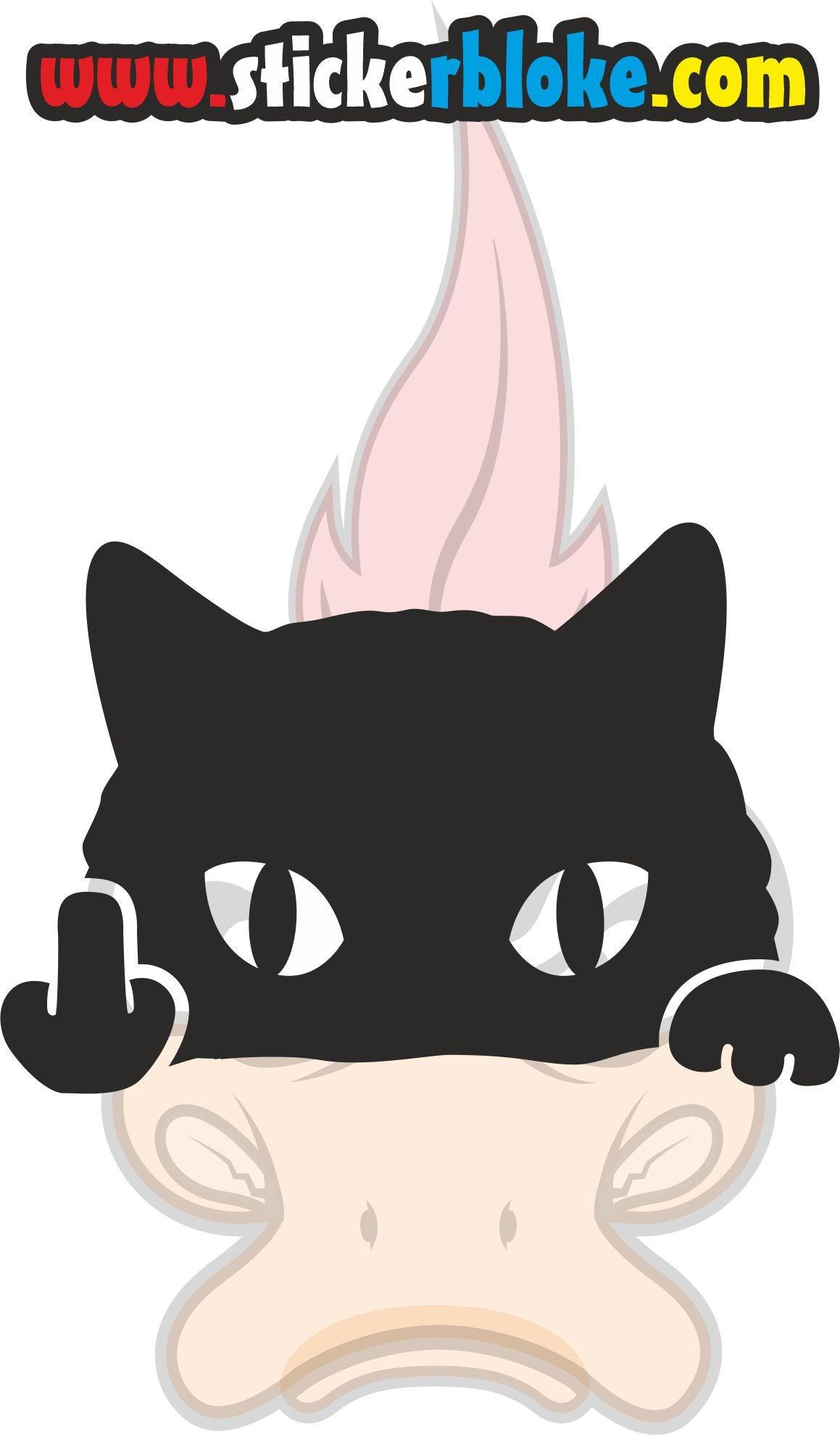 CAT PEEPER FLIPPING HIS PAW – STICKERBLOKE