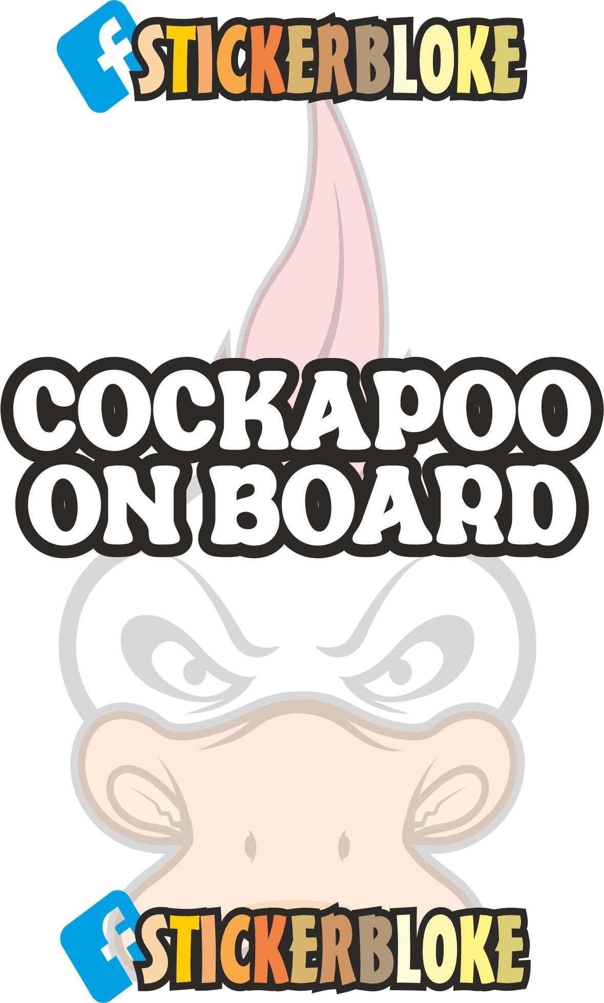 COCKAPOO ON BOARD STICKER – STICKERBLOKE