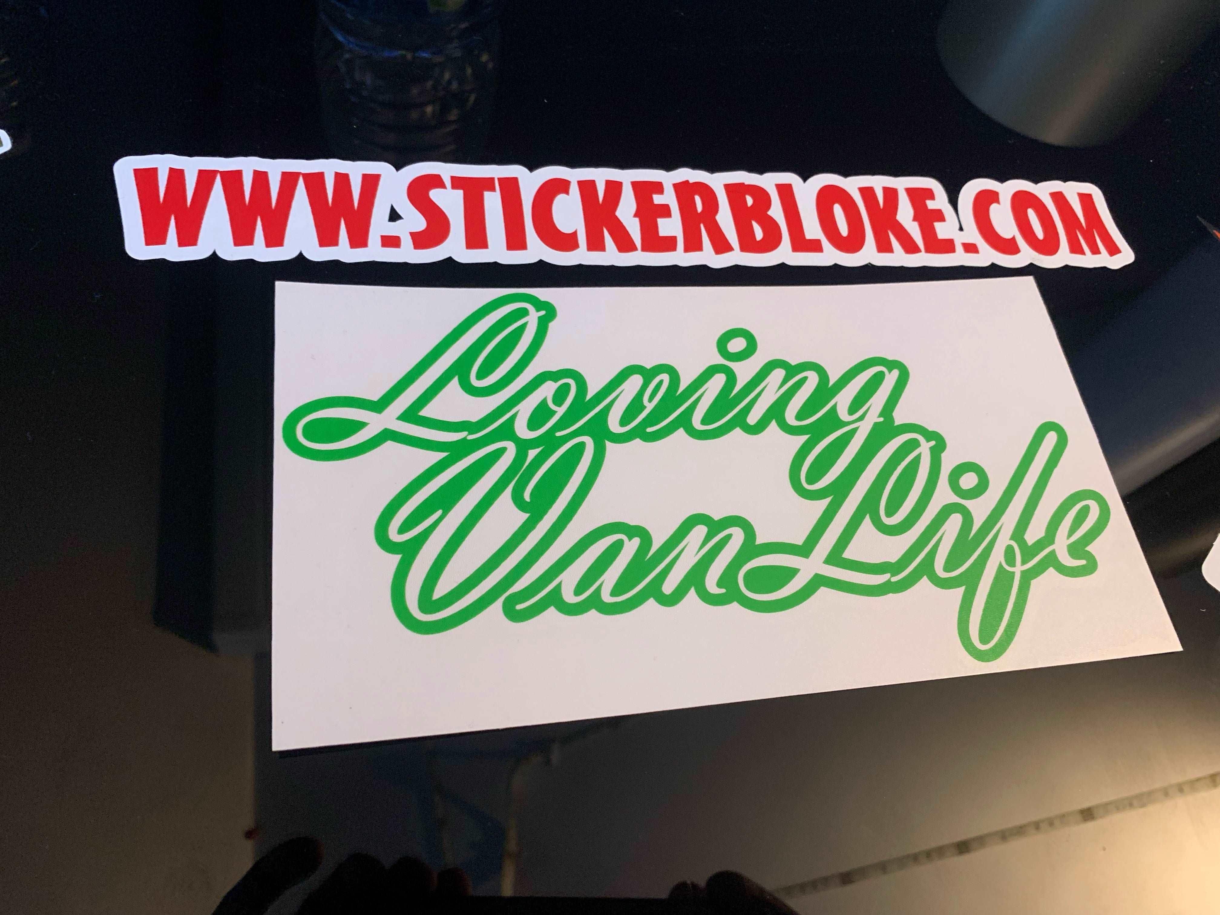 LOVING VAN LIFE STICKER – STICKERBLOKE