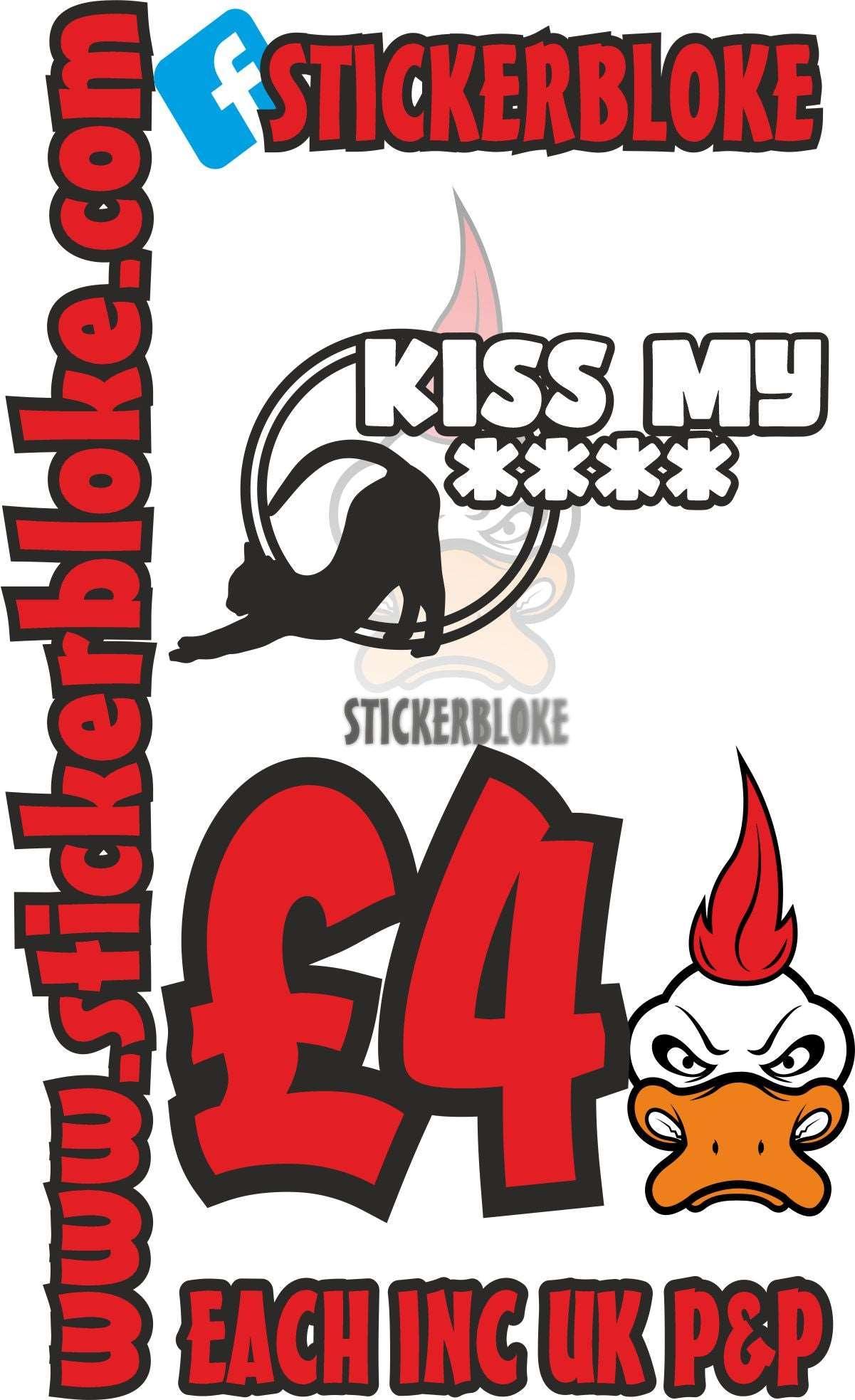 KISS MY **** STICKER – STICKERBLOKE