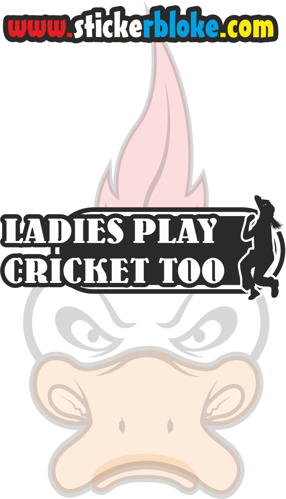 LADIES PLAY CRICKET TOO – STICKERBLOKE