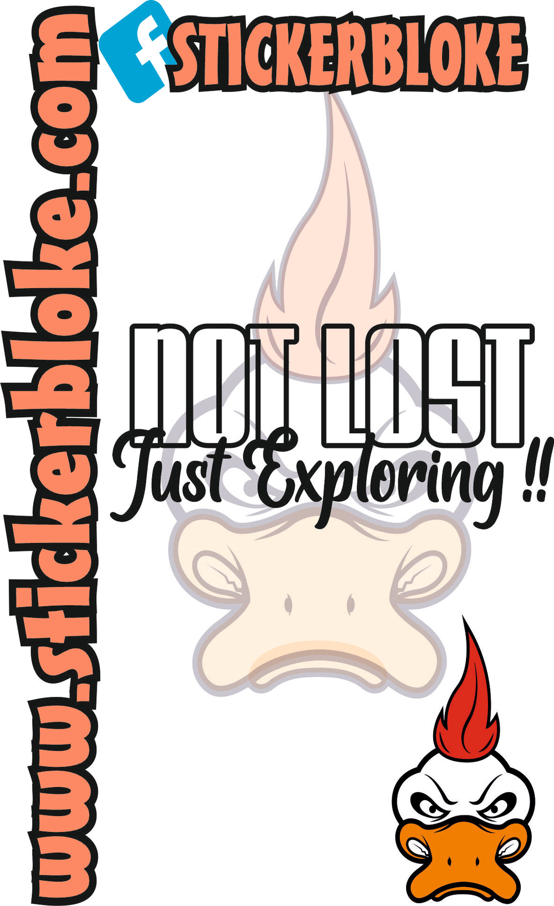 NOT LOST JUST EXPLORING – STICKERBLOKE
