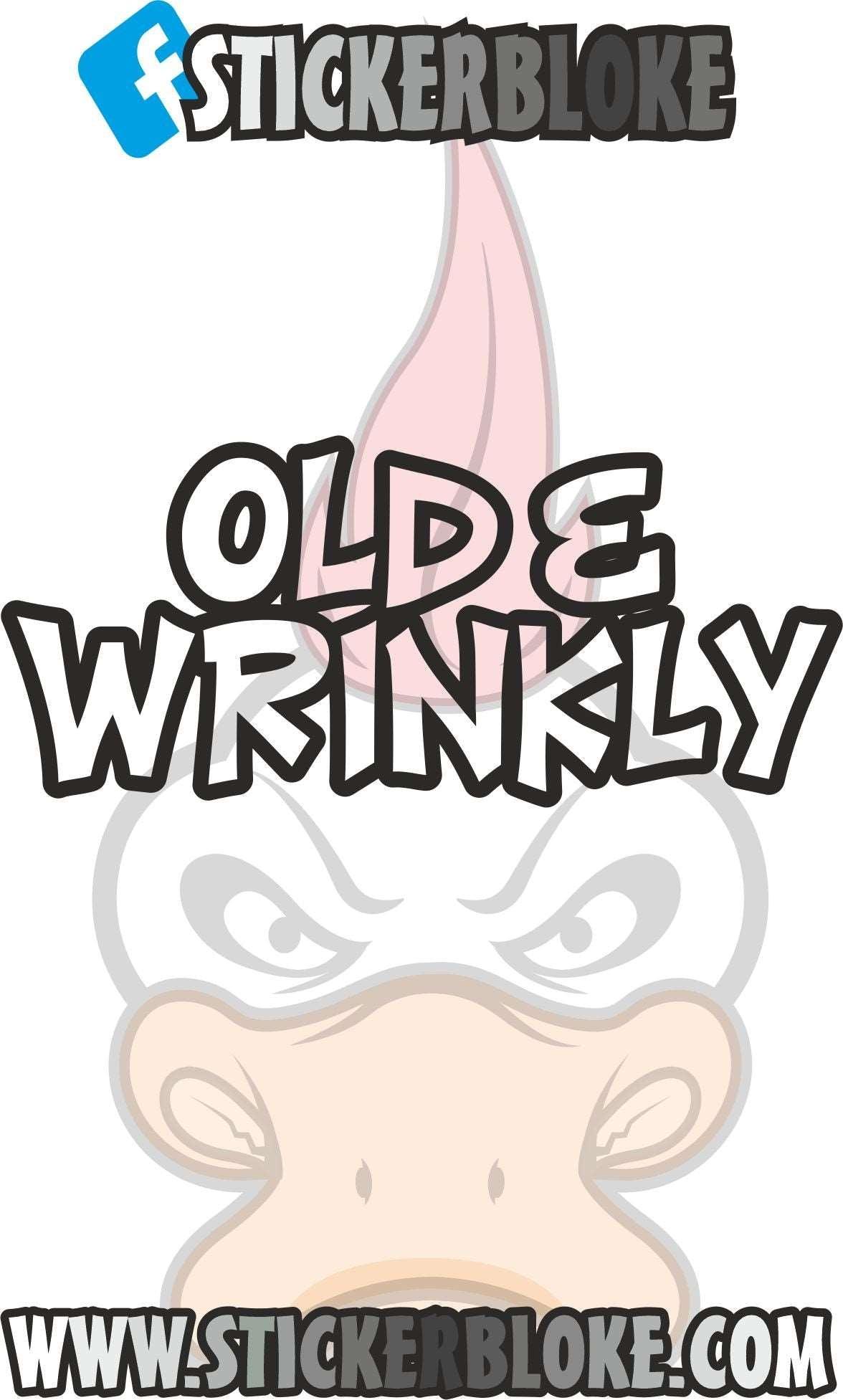 OLD AND WRINKLY – STICKERBLOKE