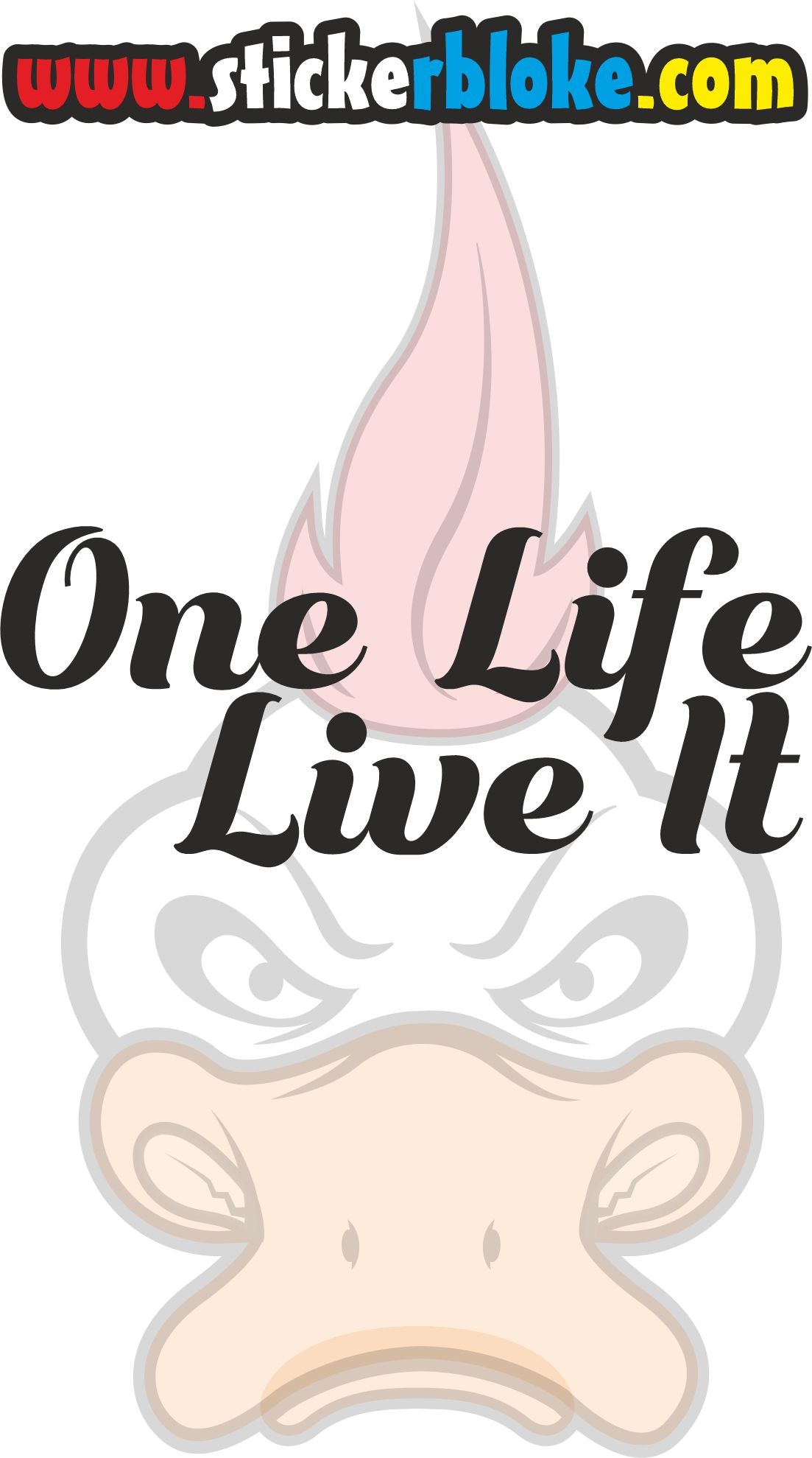 ONE LIFE LIVE IT STICKER – STICKERBLOKE