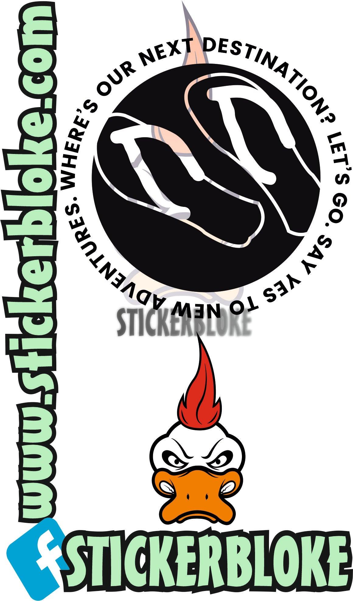 WHERE'S OUR NEXT DESTINATION STICKER – STICKERBLOKE
