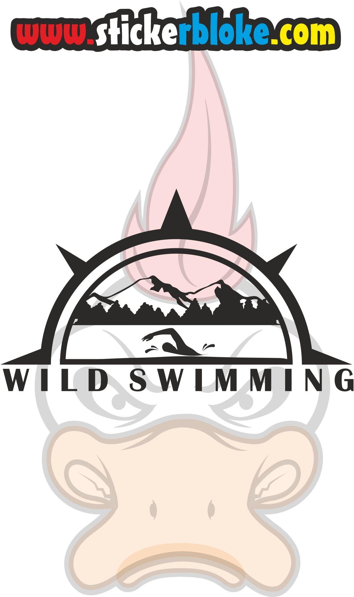 WILD SWIMMING MOUNTAINS STICKER – STICKERBLOKE