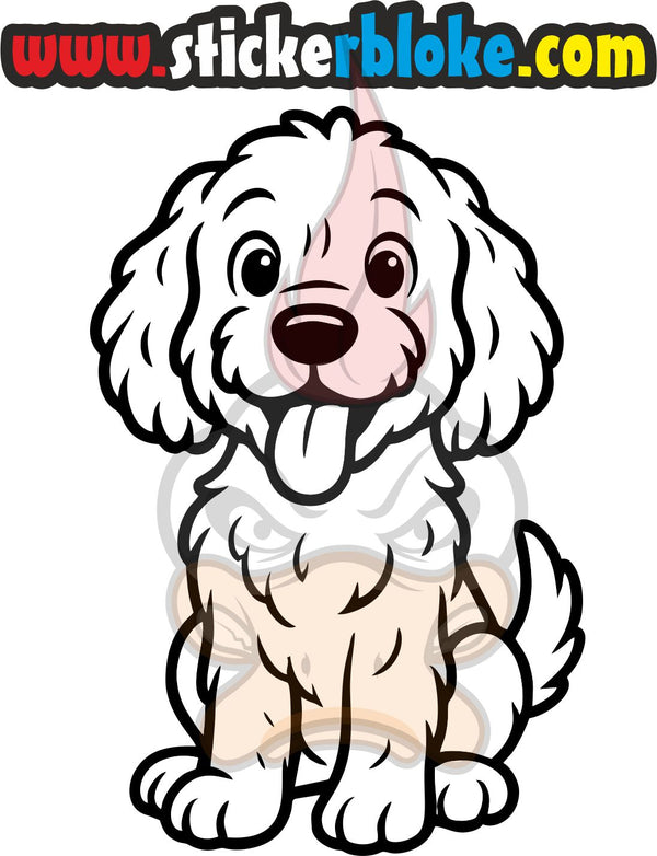 COCKAPOO CARTOON DOG STICKER – STICKERBLOKE