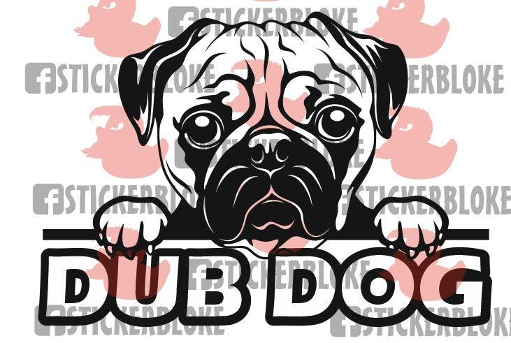 DUB DOG PUG – STICKERBLOKE