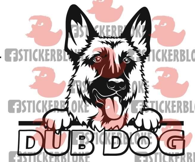 DUB DOG GSD GERMAN SHEPHERD – STICKERBLOKE