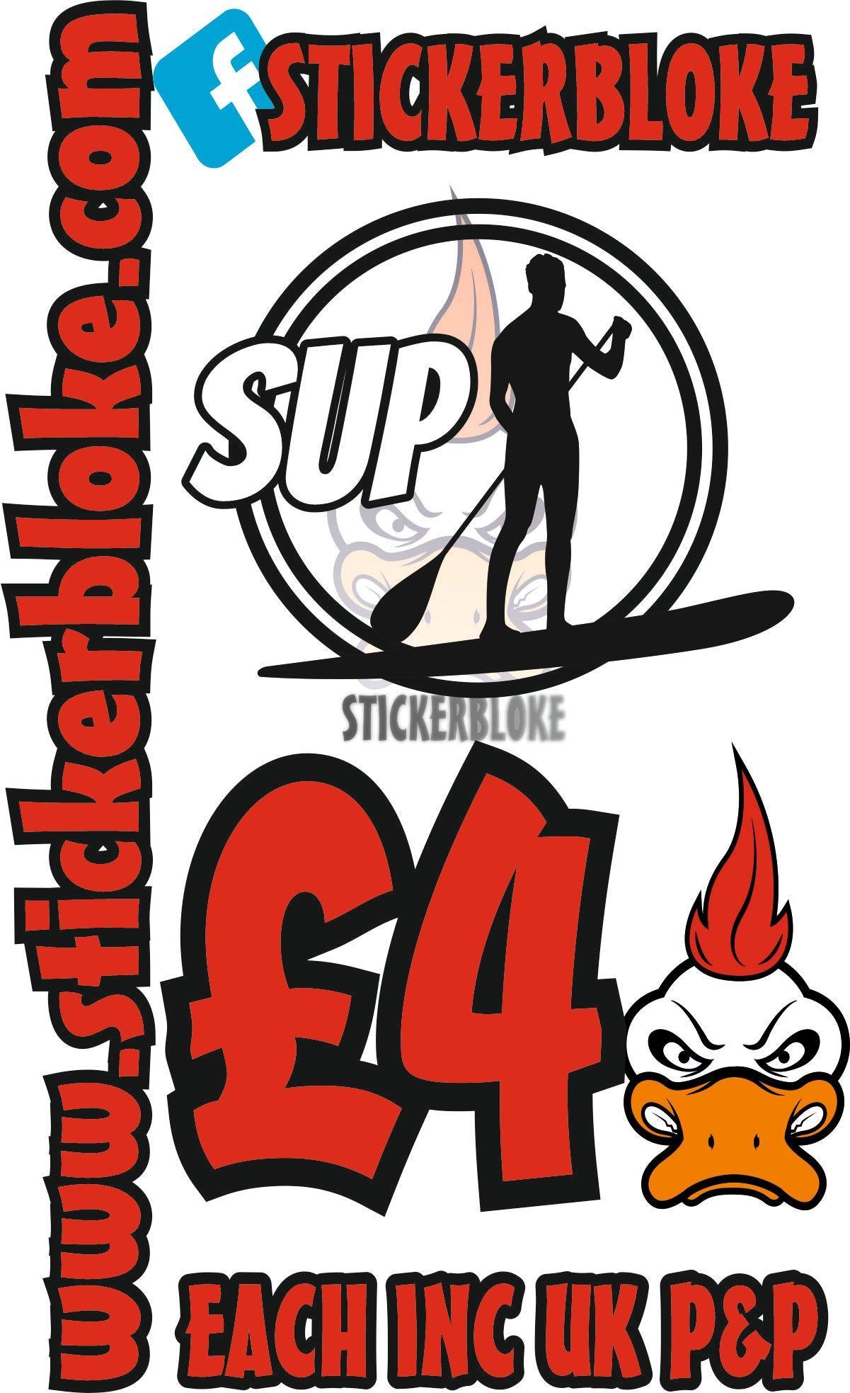 SUP MAN STANDING CIRCLE – STICKERBLOKE