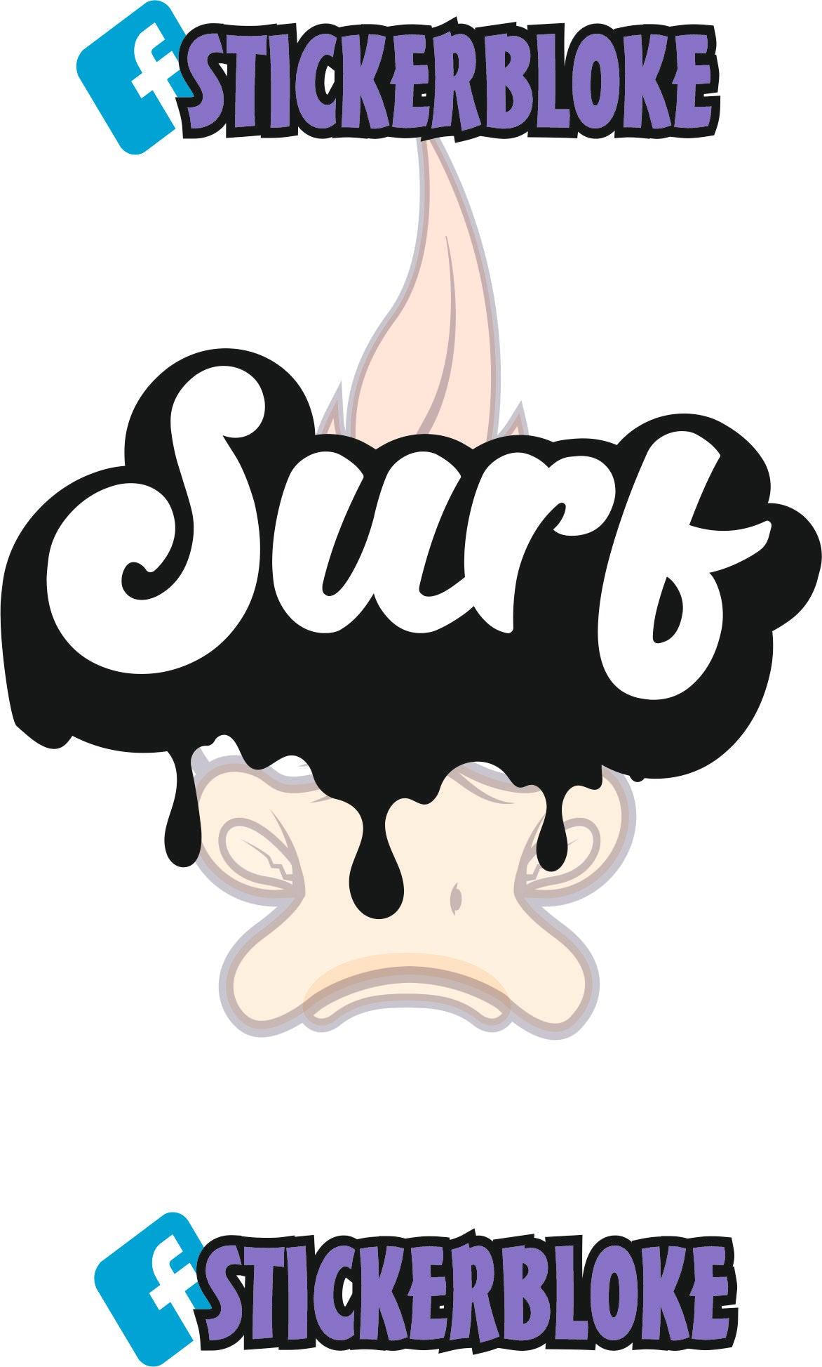 SURF DRIP WORD STICKER – STICKERBLOKE