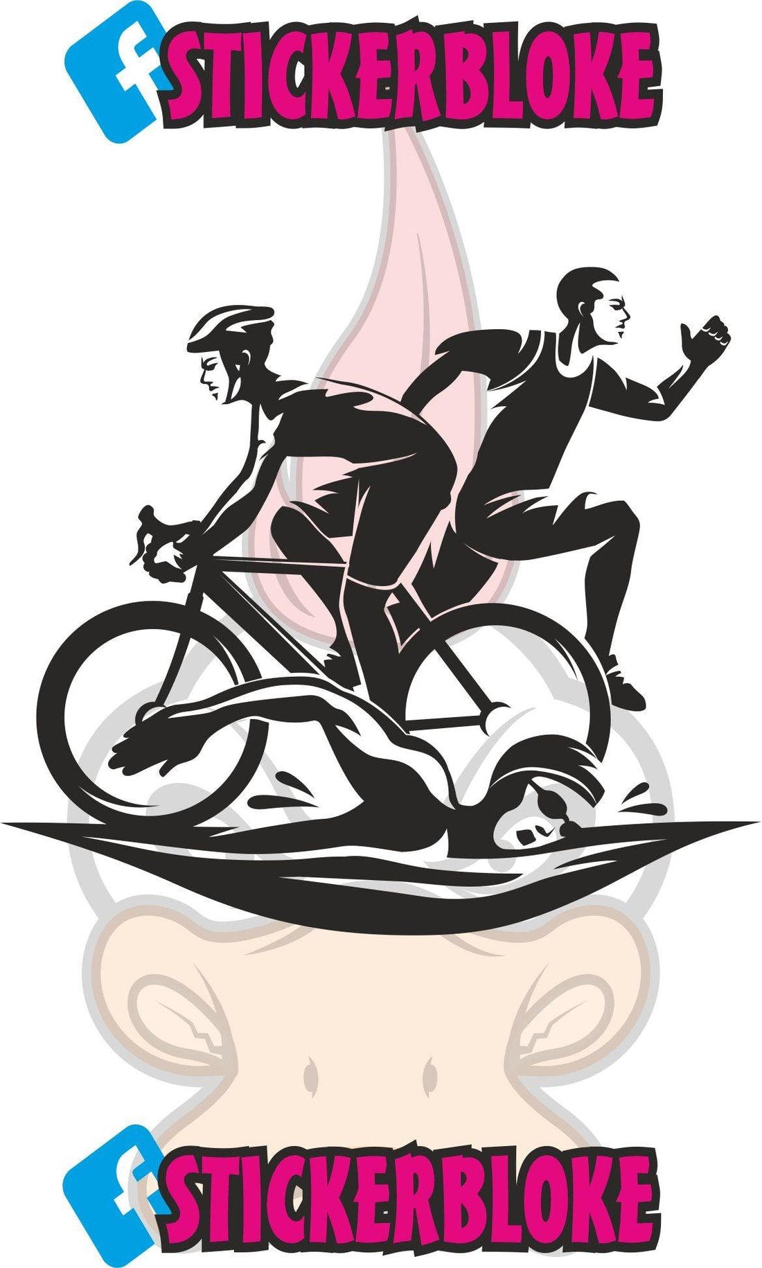 TRIATHLON STICKER – STICKERBLOKE