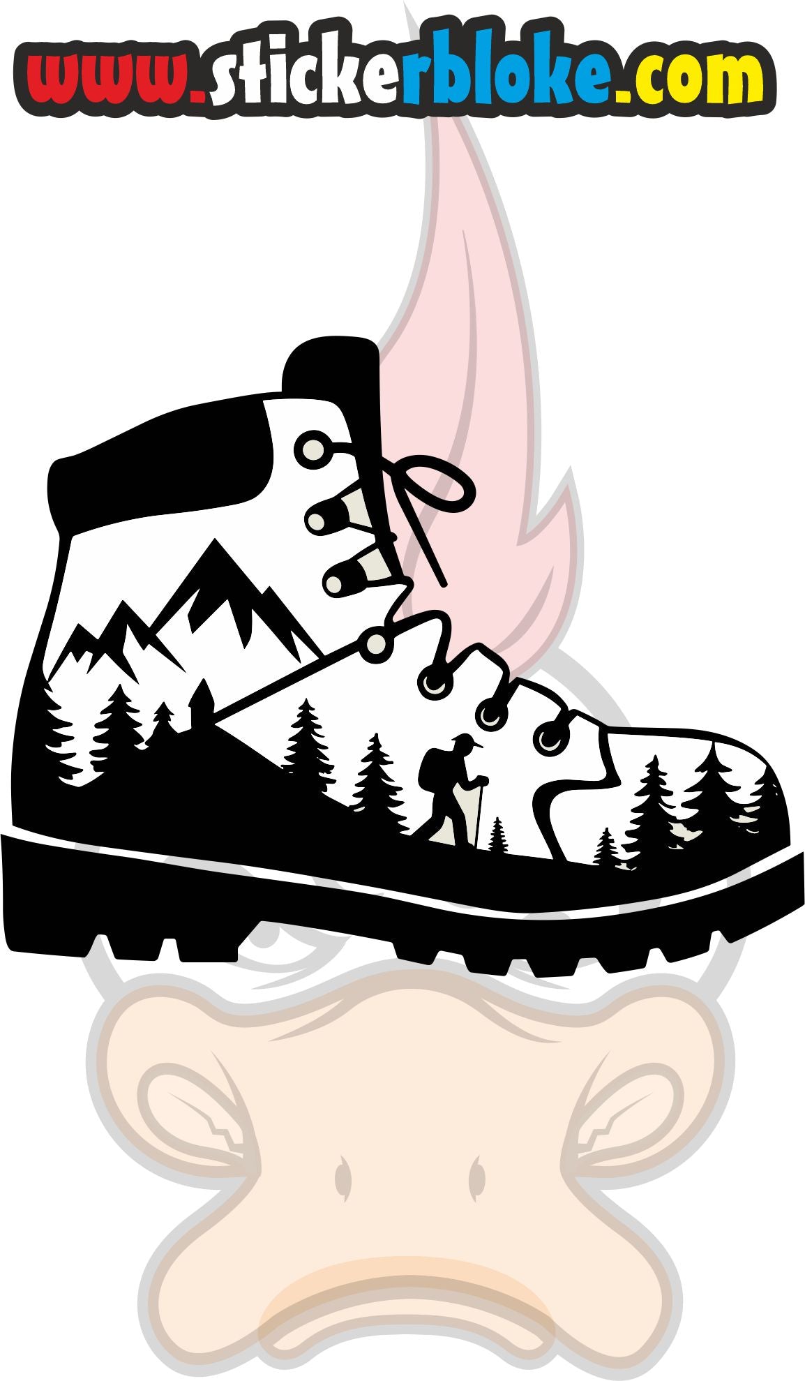 WALKING BOOT STICKER – STICKERBLOKE